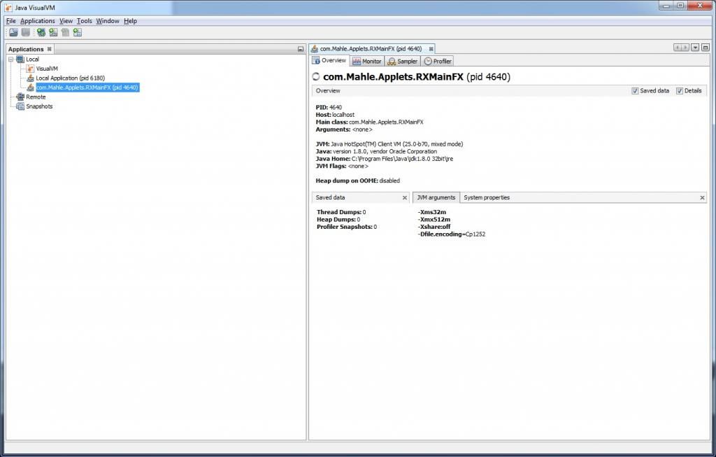 eclipse - Java visual vm profiler saying class sharing enabled when it's off - Stack Overflow