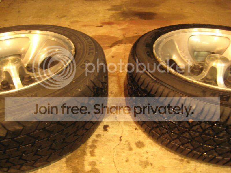 Set of 98-04 15"x7" Chevy Swirl Wheels with (2) 205/60-15 & (2) 195/50 ...