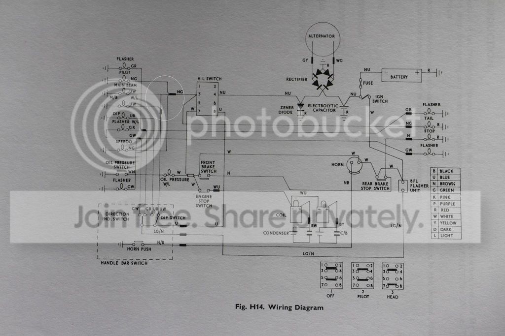 TR5T 1973 wiring diagram - Britbike forum