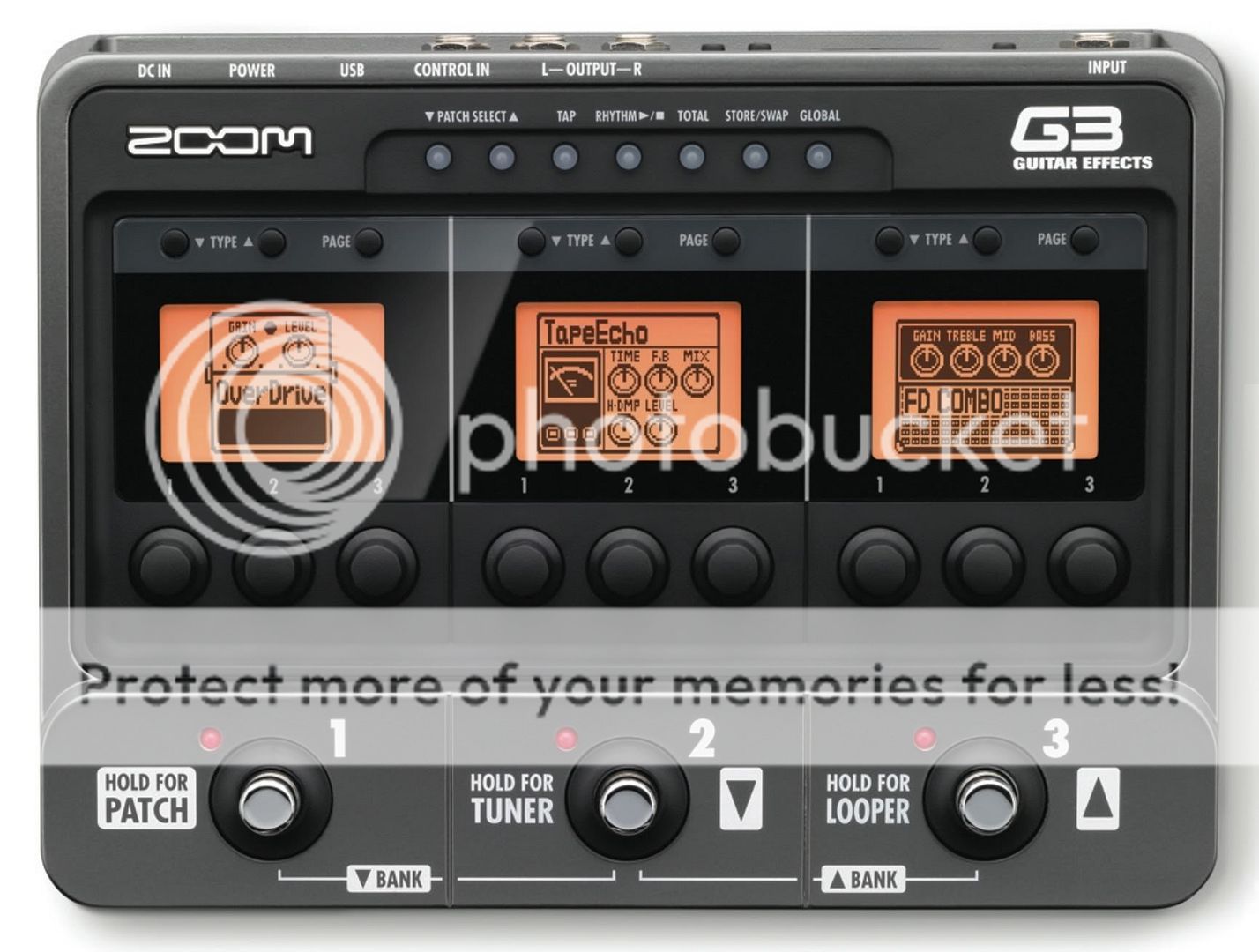ZOOM G3 Multi-Effects Processor | Quilted Maple